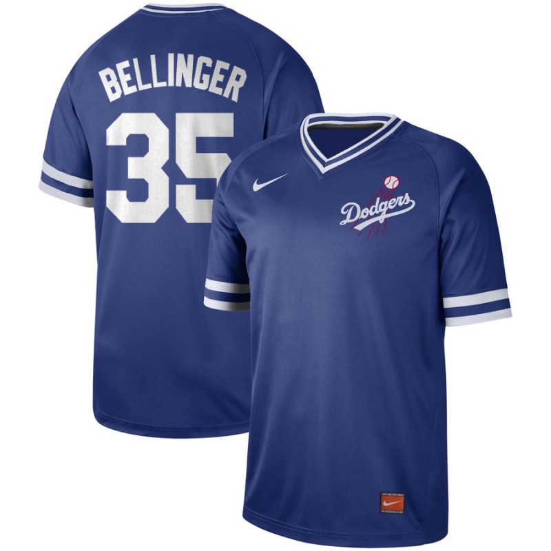 Men's Los Angeles Dodgers 35 Cody Bellinger Blue Throwback Jersey on ...