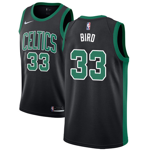 Celtics #33 Larry Bird Black Basketball Swingman Statement Edition ...