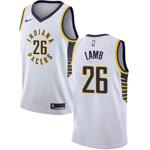 Nike Pacers #26 Jeremy Lamb White NBA Swingman Association Edition ...