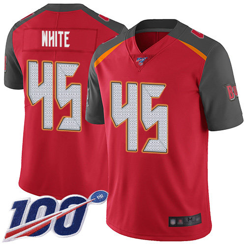 Nike Buccaneers #45 Devin White Gray Men's Stitched NFL Limited ...