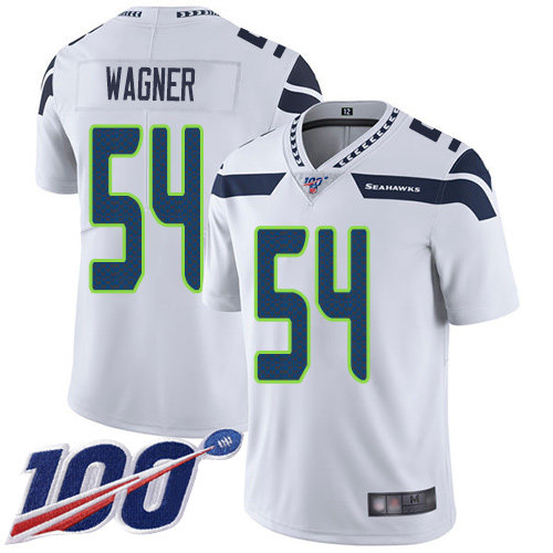 Nike Seahawks #54 Bobby Wagner White Men's Stitched NFL 100th Season ...