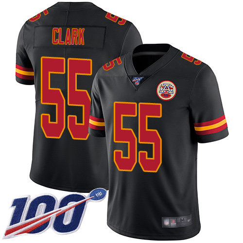 Nike Chiefs #55 Frank Clark Black Men's Stitched NFL Limited Rush ...