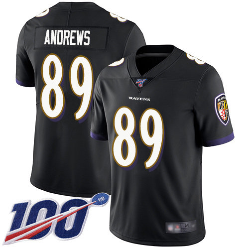 Nike Ravens #89 Mark Andrews Black Alternate Men's Stitched NFL 100th ...