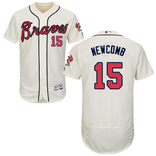 Atlanta Braves #15 Men's Sean Newcomb Authentic White Home Flex Base ...