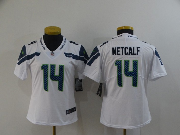 Women's Seattle Seahawks #14 D.K. Metcalf Grey 2017 Vapor Untouchable ...