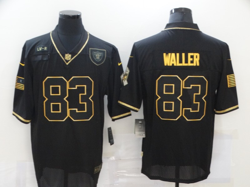 Men's Las Vegas Raiders #83 Darren Waller Black Camo 2020 Salute To ...
