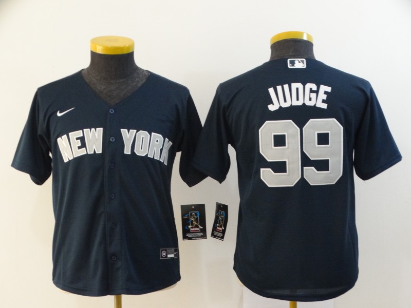 Youth New York Yankees #99 Aaron Judge Navy Blue White Number Stitched ...