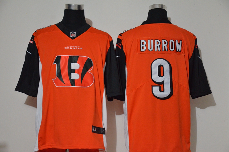 Men's Cincinnati Bengals #9 Joe Burrow White Black Peaceful Coexisting ...