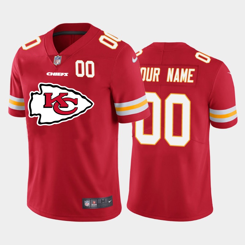 Nike Kansas City Chiefs Customized Red Team Big Logo Number Vapor ...