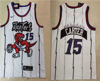 Men's Toronto Raptors #15 Vince Carter White 2018 Nike Swingman ...