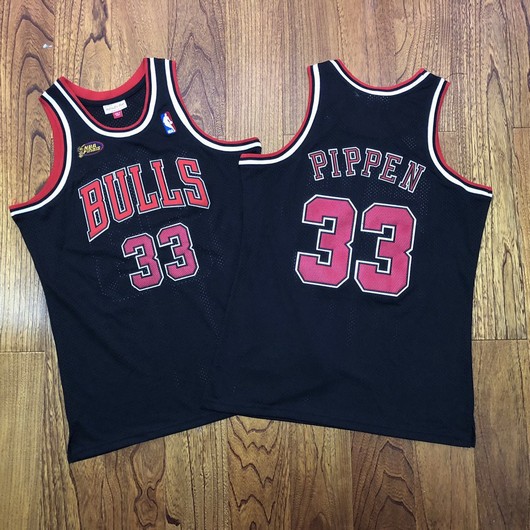 Men's Chicago Bulls #33 Scottie Pippen 1997-98 Red Champions Patch ...