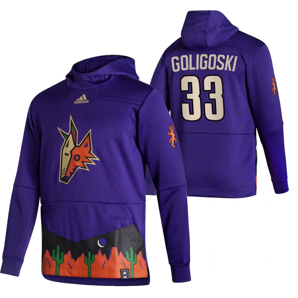 Arizona Coyotes #33 Alex Goligoski Adidas Reverse Retro Pullover Hoodie ...