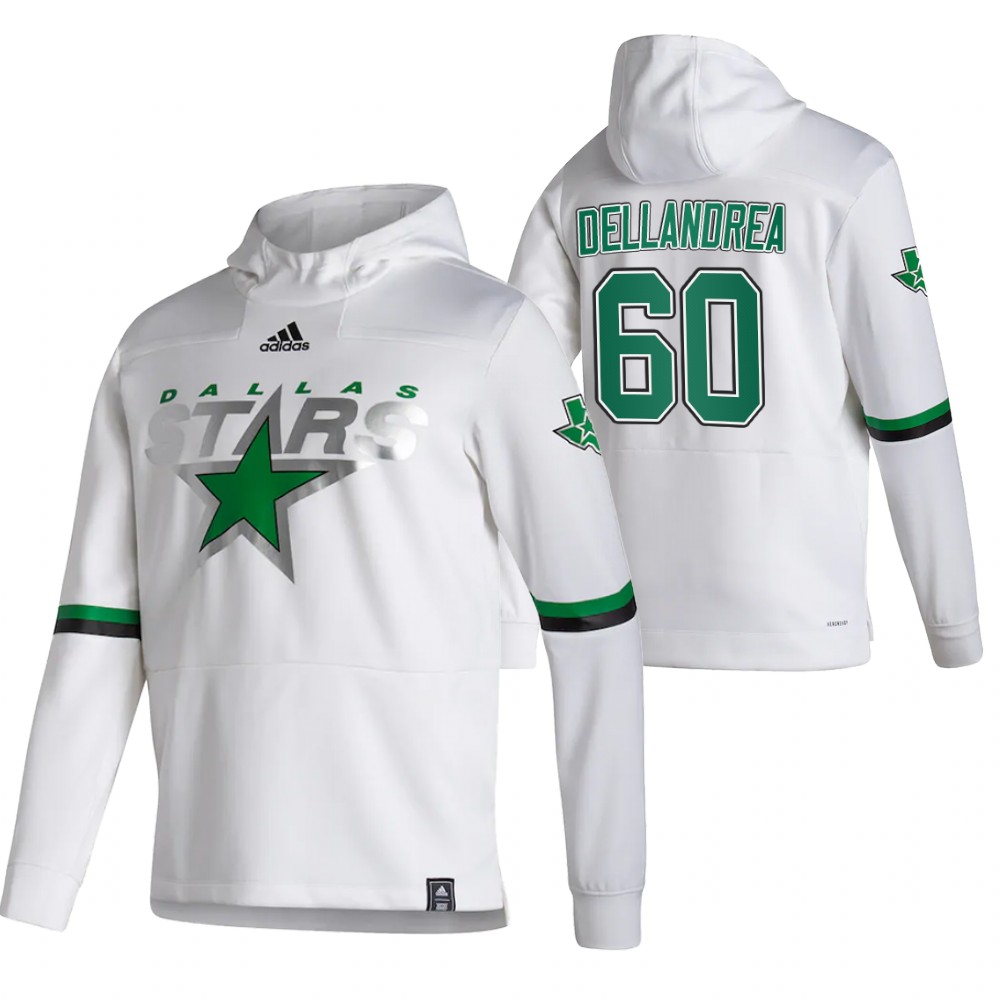 Dallas Stars #60 Ty Dellandrea Adidas Reverse Retro Pullover Hoodie ...