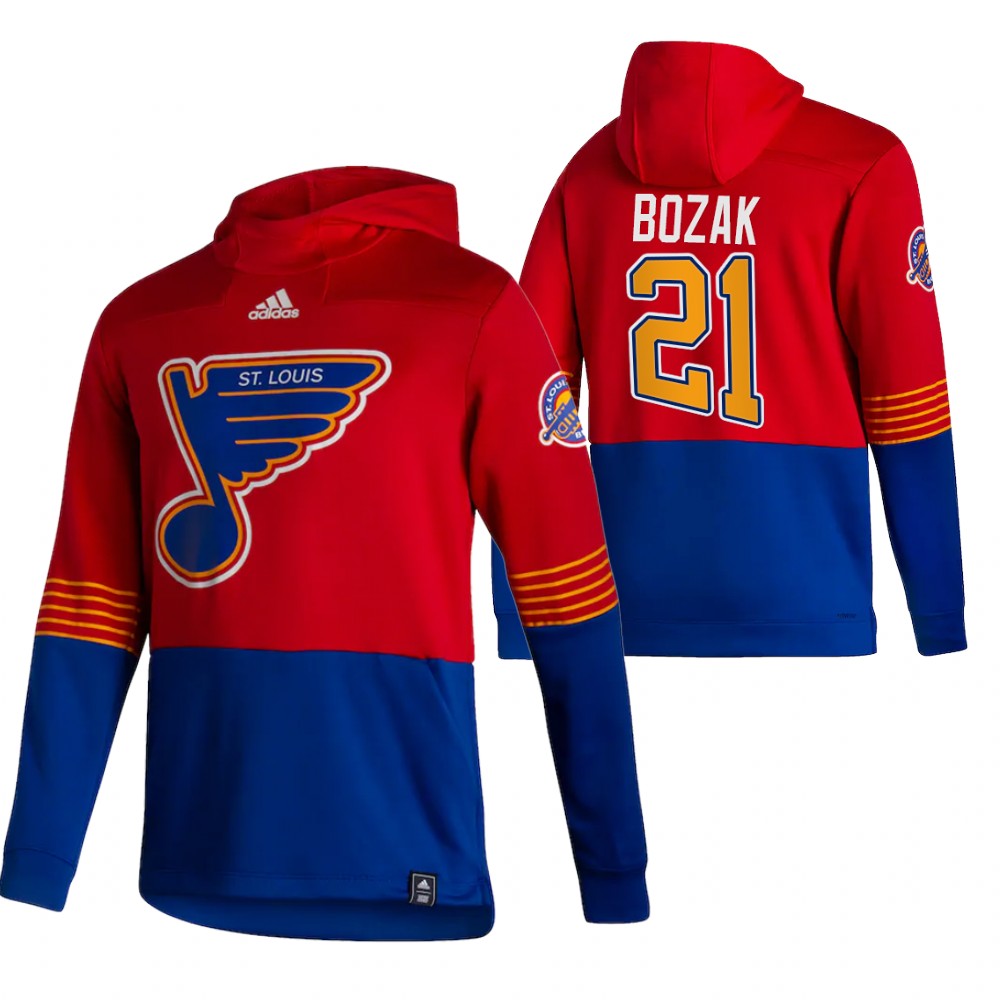 St. Louis Blues Blank Adidas Reverse Retro Pullover Hoodie Red on sale ...