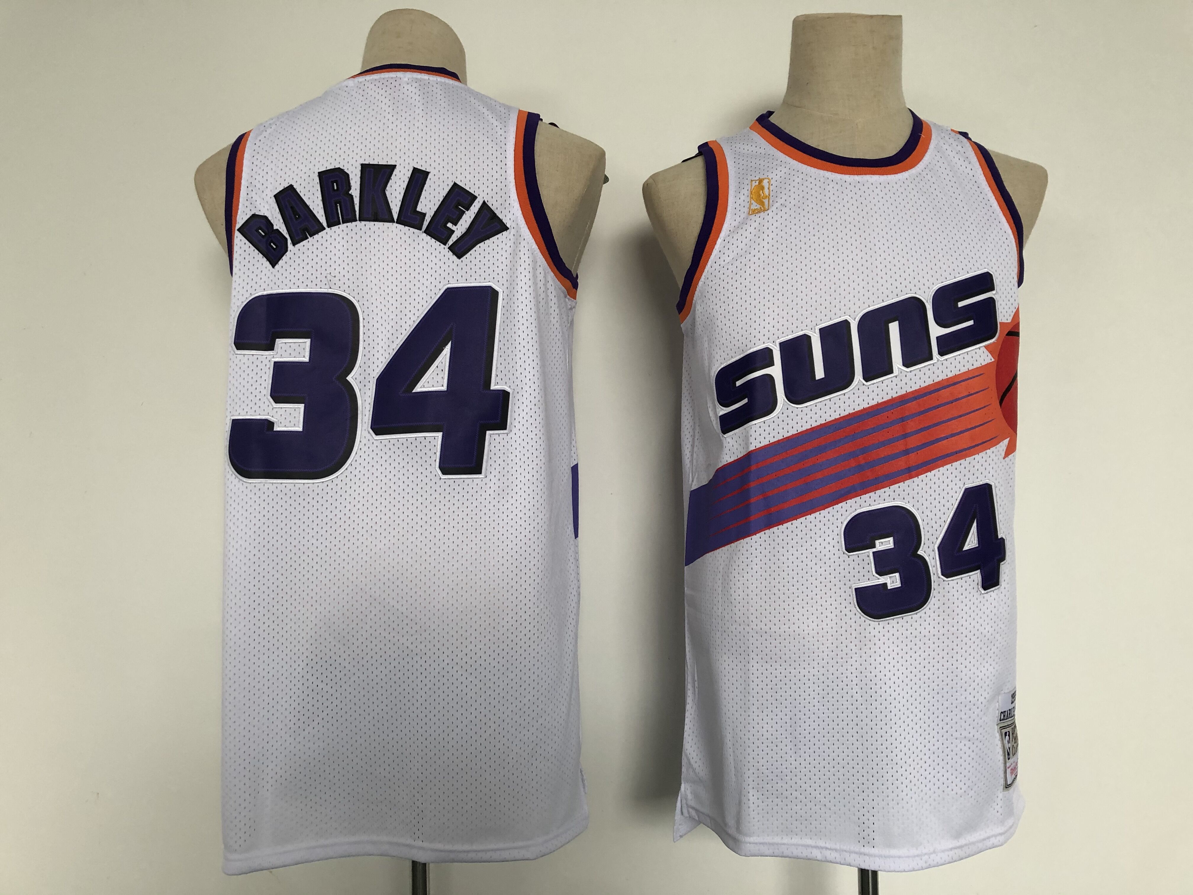 Men Phoenix Suns 34 Barkley White Throwback 2021 NBA Jersey on sale,for ...