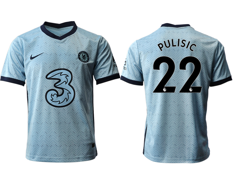 Men 2020-2021 club Chelsea away aaa version 10 Light blue Soccer ...
