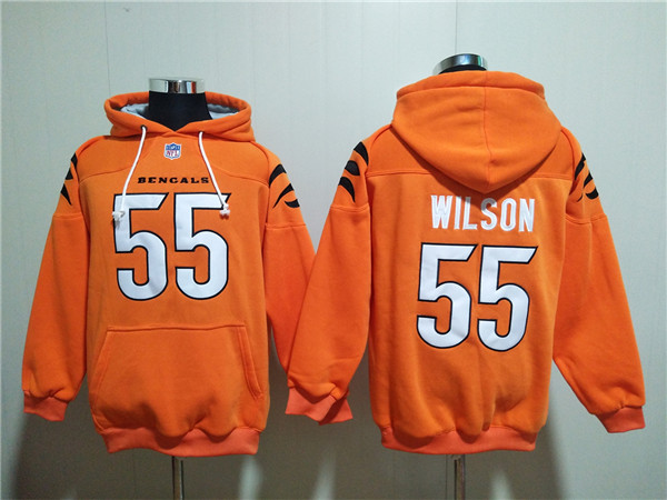 Men's Cincinnati Bengals #55 Logan Wilson White Pullover Hoodie on sale ...