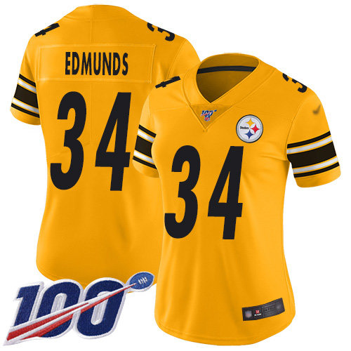 Nike Steelers #34 Terrell Edmunds Black Alternate Women's Stitched NFL ...