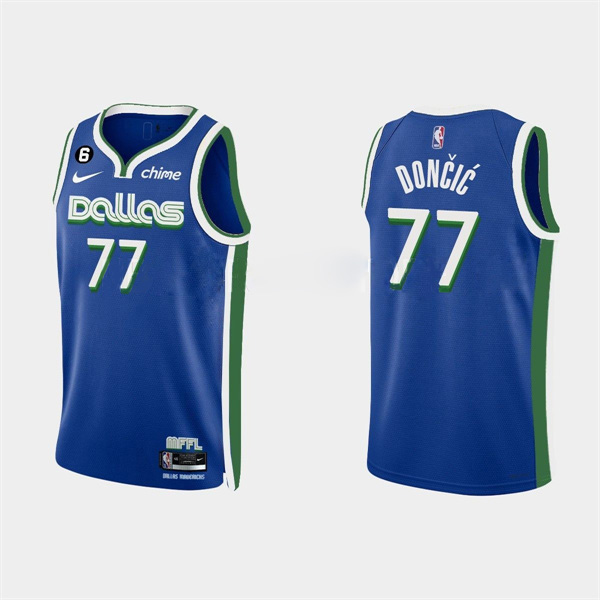 Men's Dallas Mavericks #77 Luka Doncic Blue Stitched Basketball Jersey on sale,for Cheap ...