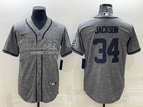 Men's Las Vegas Raiders #28 Josh Jacobs Gray With Patch Cool Base ...