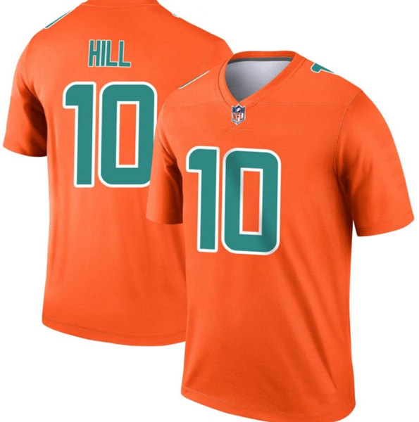 Men's Miami Dolphins #10 Tyreek Hill Orange Inverted Legend Stitched ...