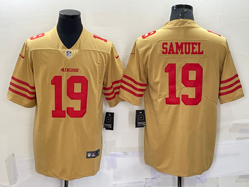 Men's San Francisco 49ers #19 Deebo Samuel Gold NEW 2022 Inverted ...