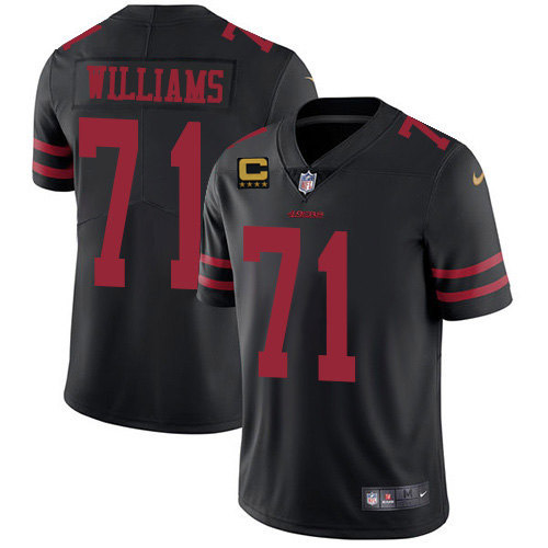 Men's San Francisco 49ers #71 Trent Williams Red 75th Anniversary With ...