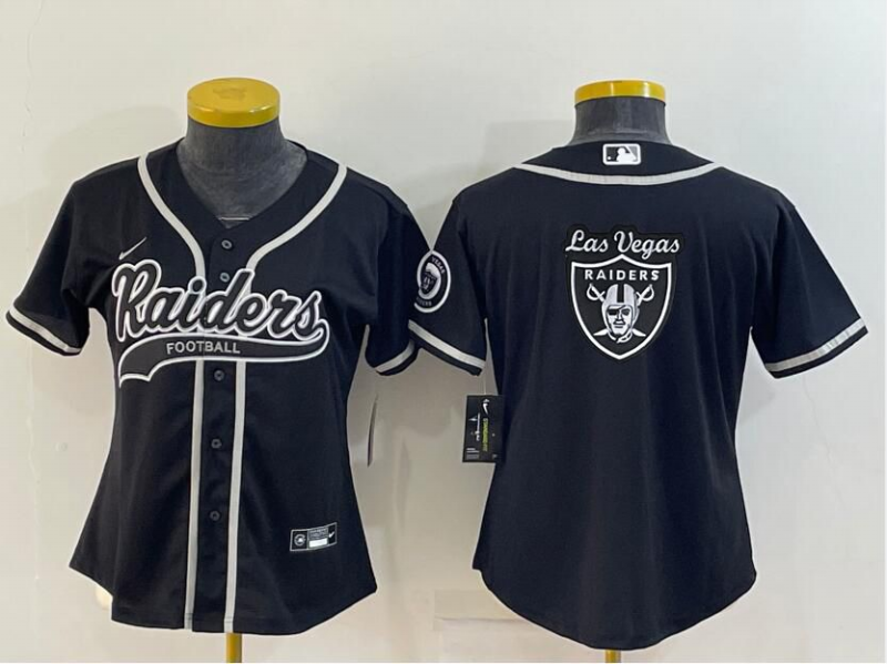 Women's Las Vegas Raiders Grey Team Big Logo With Patch Cool Base ...