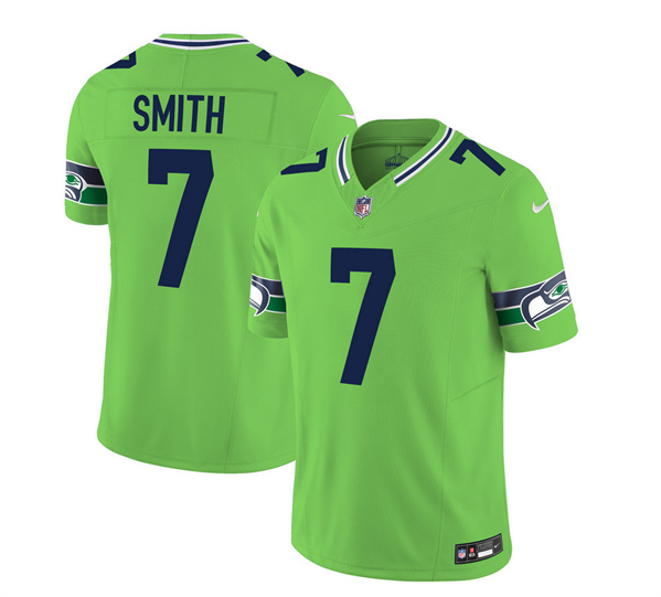 Men's Seattle Seahawks #7 Geno Smith 2023 F.U.S.E. Green Limited ...