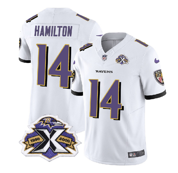 Men's Baltimore Ravens #14 Kyle Hamilton Black 2023 F.U.S.E With Patch ...