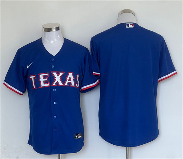 Men's Texas Rangers Blank Royal Cool Base Stitched Baseball Jersey on ...