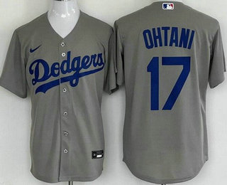 Youth Los Angeles Dodgers #17 Shohei Ohtani Gray Cool Base Jersey on ...