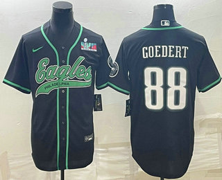 Men's Philadelphia Eagles #88 Dallas Goedert Green With Super Bowl LVII ...