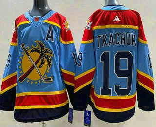 Men's Florida Panthers #19 Matthew Tkachuk Blue 2022 Reverse Retro ...
