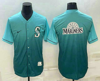Men's Seattle Mariners Big Logo Nike Green Fade Jersey on sale,for ...