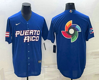 Men's Puerto Rico Baseball 2023 Royal World Big Logo With Patch Classic ...