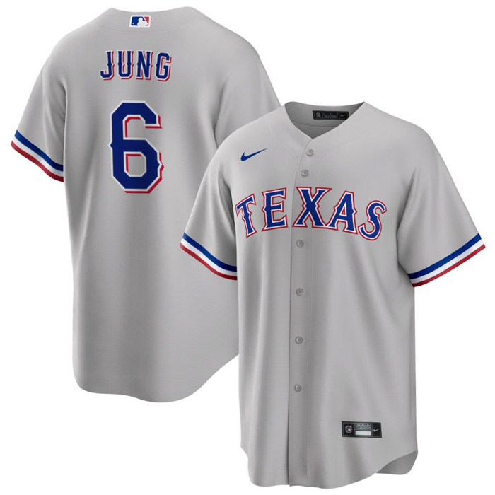 Men's Texas Rangers #6 Josh Jung White Cool Base Stitched Baseball ...