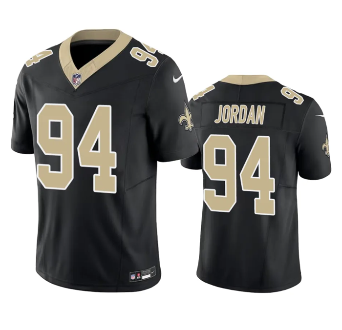 Men's New Orleans Saints #94 Cameron Jordan Black 2023 F.U.S.E. Vapor Untouchable Limited ...