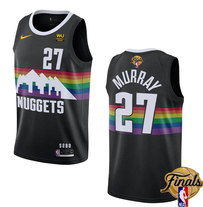 Men's Denver Nuggets #27 Jamal Murray White 2023 Finals Earned Edition ...