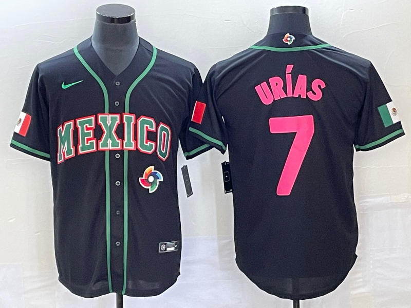 Men's Mexico Baseball #56 Randy Arozarena 2023 Black World Classic ...