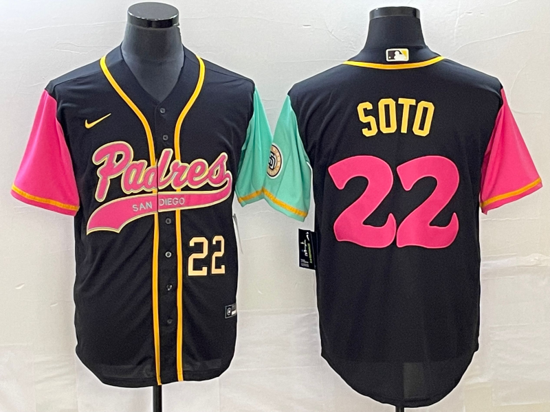 Men's San Diego Padres #22 Juan Soto Number Brown NEW 2023 City Connect ...