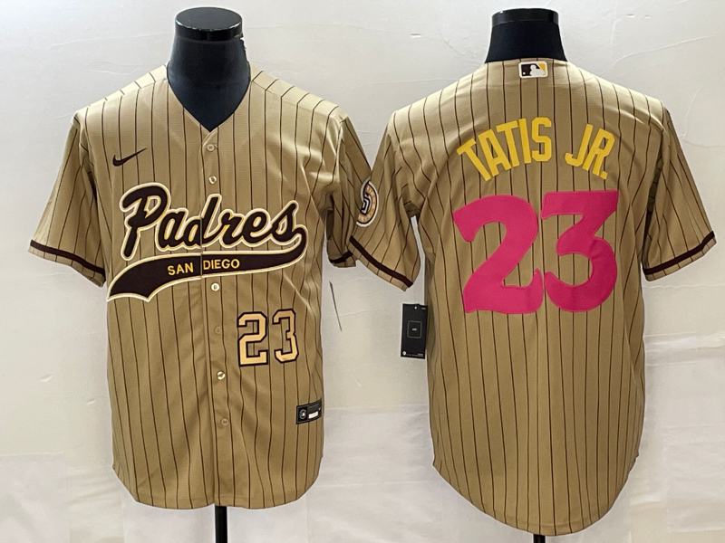 Men's San Diego Padres #23 Fernando Tatis Jr Number Brown NEW 2023 City ...