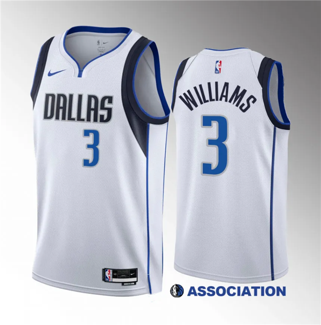 Men's Dallas Mavericks #3 Grant Williams Blue City Edition Stitched ...