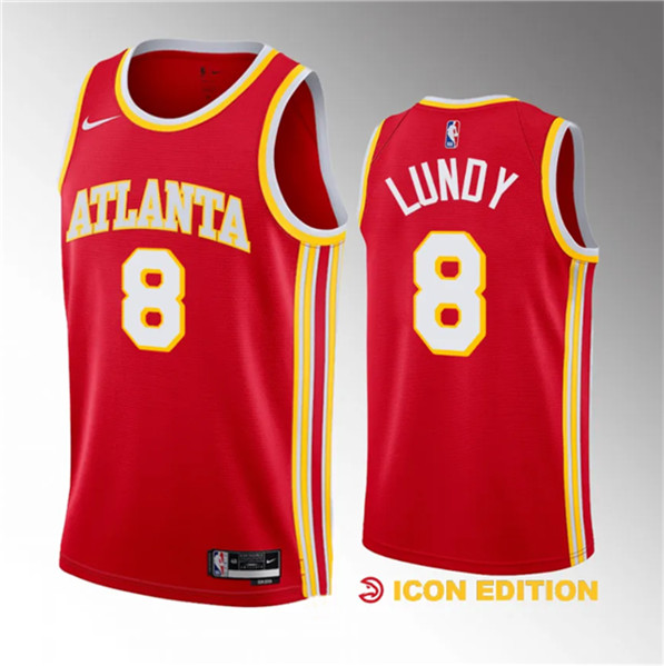 Men's Atlanta Hawks #8 Seth Lundy Black 2023 Draft Statement Edition ...