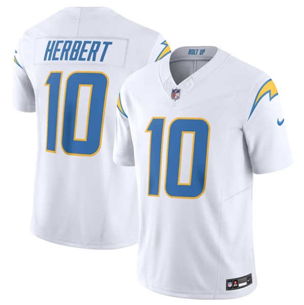 Men's Los Angeles Chargers #10 Justin Herbert Light Blue 2023 F.U.S.E ...