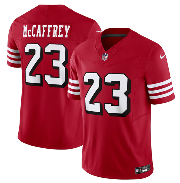 Men's San Francisco 49ers #23 Christian McCaffrey Black 2023 F.U.S.E ...