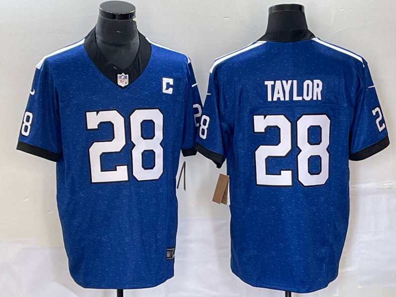 Men's Indianapolis Colts #28 Jonathan Taylor Royal 2023 FUSE Indiana ...