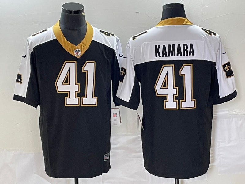 Men's New Orleans Saints #41 Alvin Kamara Black 2023 FUSE 1987 Legacy Vapor Stitched Jersey on ...
