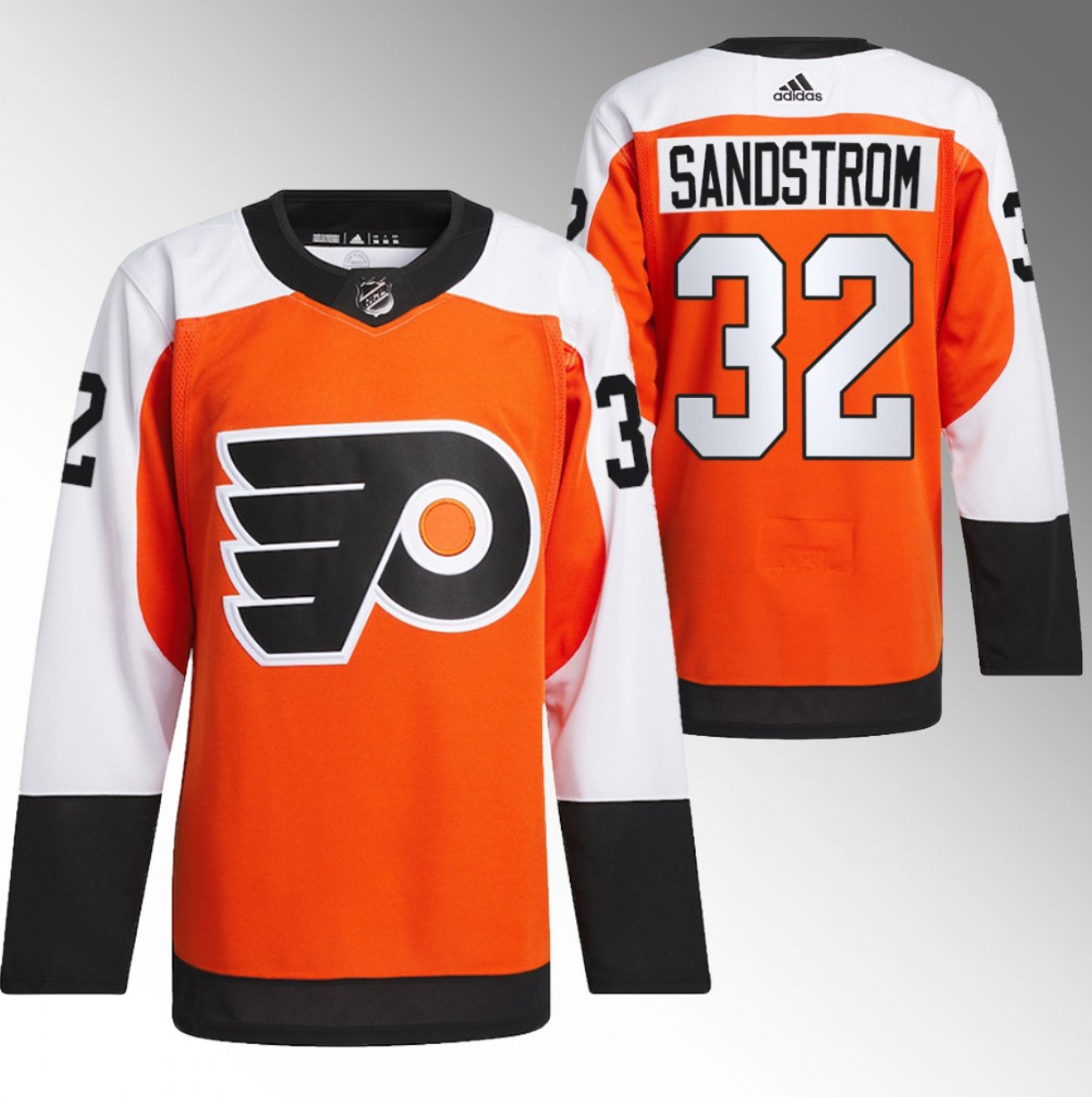 Men's Philadelphia Flyers #32 Felix Sandstrom 2023-24 Orange Stitched ...