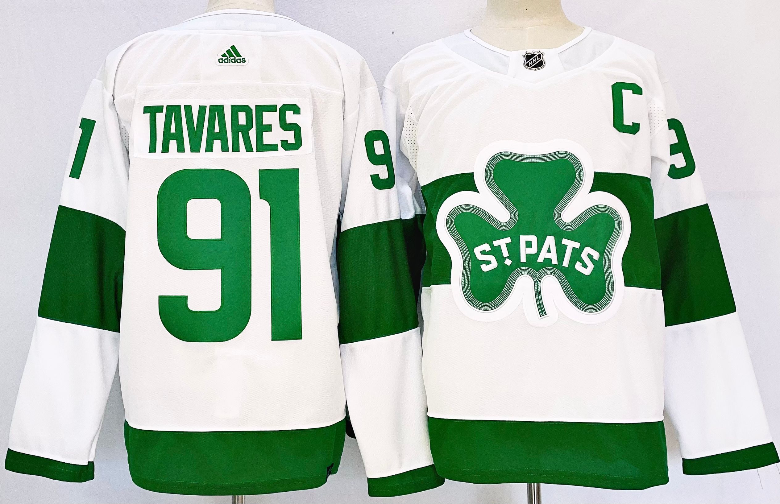Men's Toronto Maple Leafs #91 John Tavares White St Patricks Authentic ...